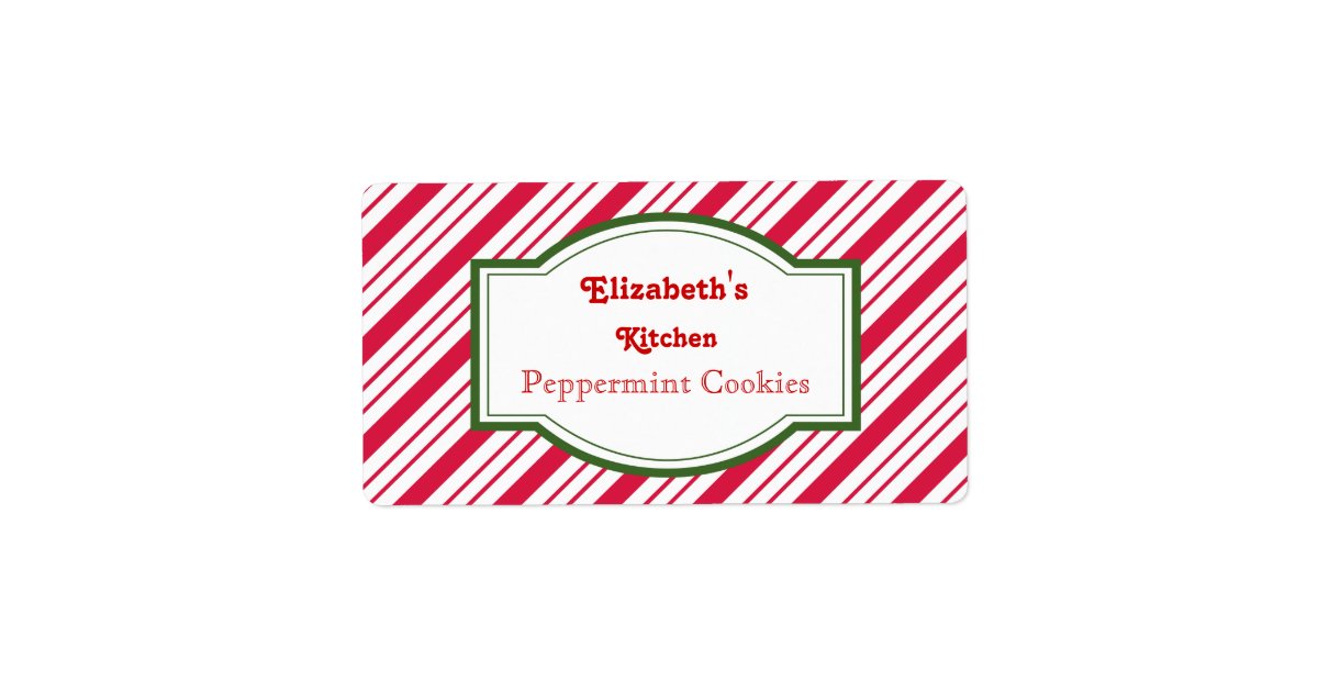 Personalized Peppermint Labels | Zazzle
