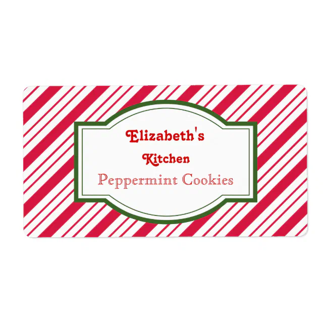 Personalized Peppermint Labels | Zazzle
