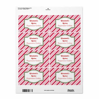 Personalized Peppermint Labels | Zazzle