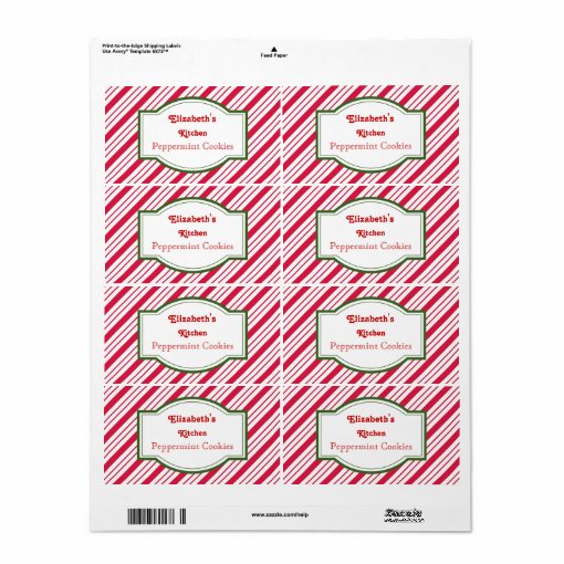 Personalized Peppermint Labels | Zazzle