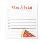Personalized Pepperoni Pizza Slice To Do List Notepad | Zazzle