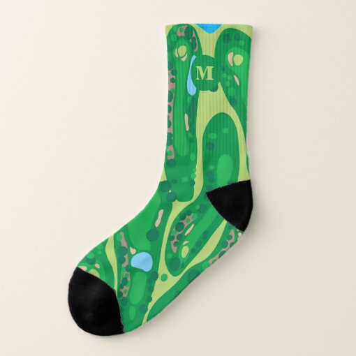 Personalized Perfection: Custom Initial Golf Socks | Zazzle