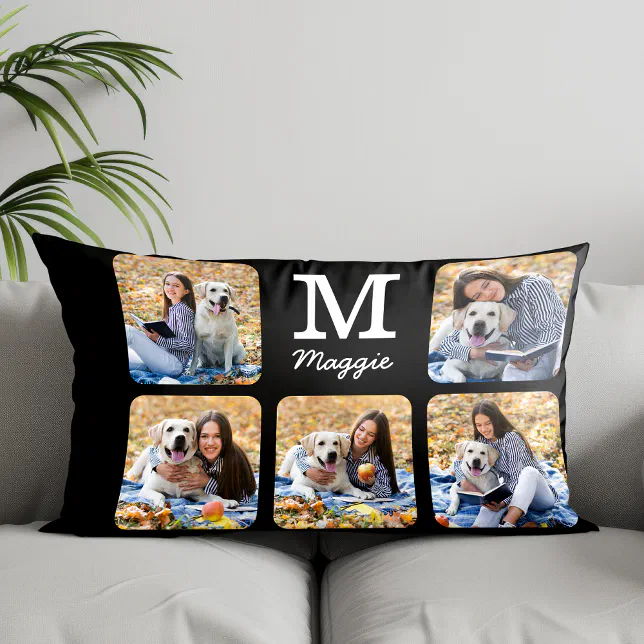 Personalized Pet Dog Lover Photo Collage Pillow Case | Zazzle