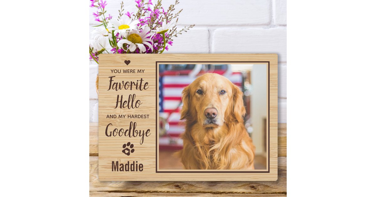 Personalized Pet Memorial Dog Photo Plaque | Zazzle