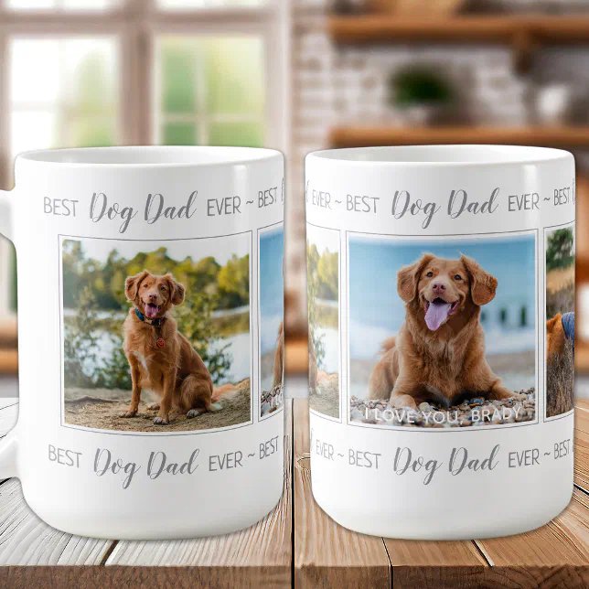 Personalized Pet Photo Dog Dad Coffee Mug | Zazzle