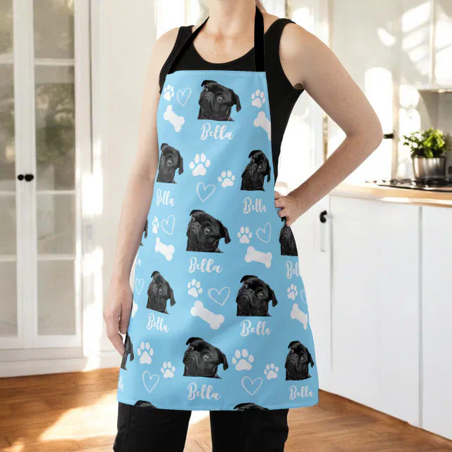 Personalized Pet Photo Dog Lover Instagram Apron | Zazzle