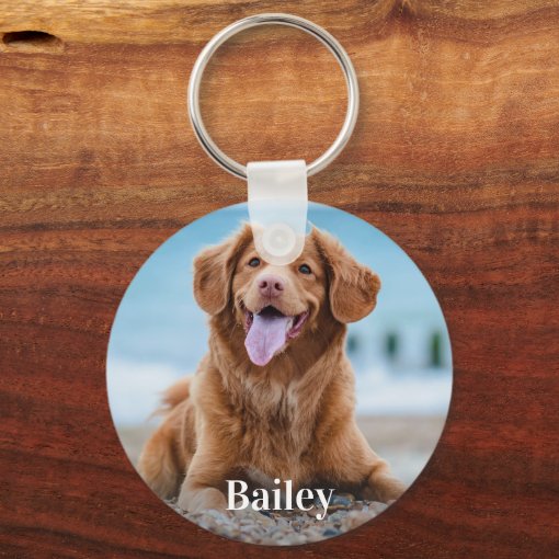 Personalized Pet Photo Dog Lover Keepsake Keychain | Zazzle