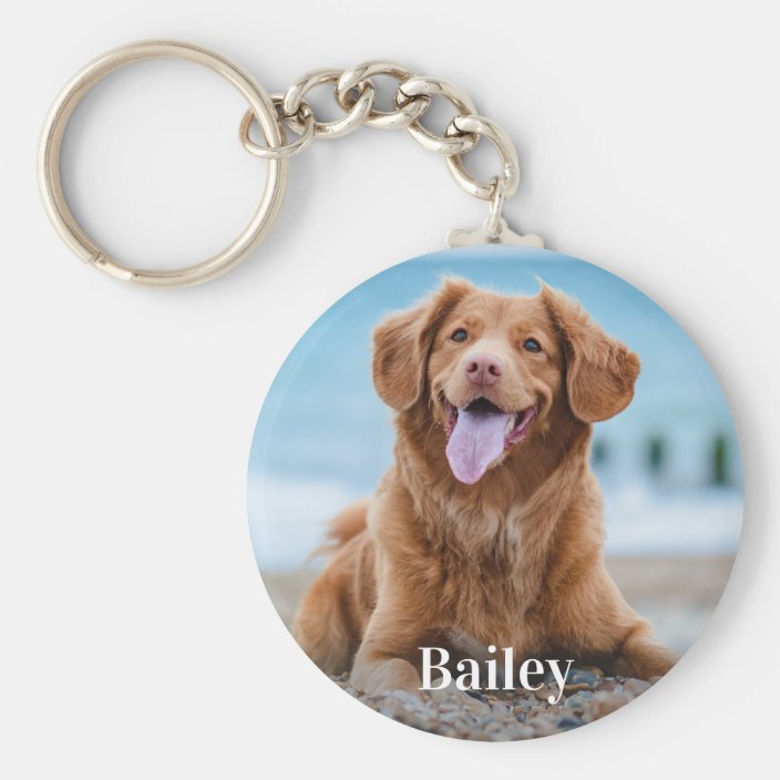 Personalized Pet Photo Dog Lover Keepsake Keychain | Zazzle.com