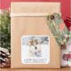 Personalized Pet Photo Happy Holidays From The Dog Square Sticker | Zazzle