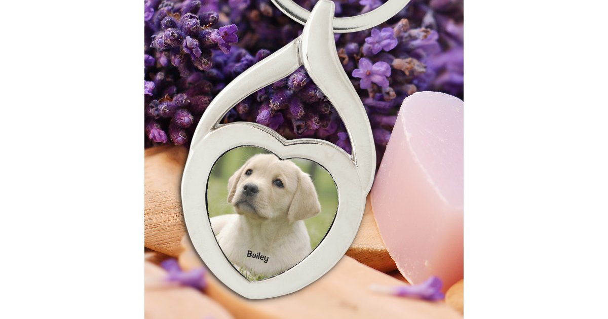 Personalized Pet Photo Keepsake Dog Lover Keychain | Zazzle