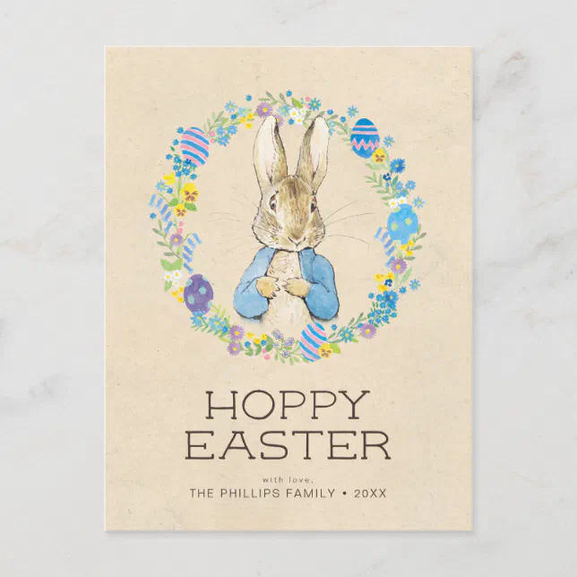 Personalized Peter Rabbit | Hoppy Easter Holiday Postcard | Zazzle
