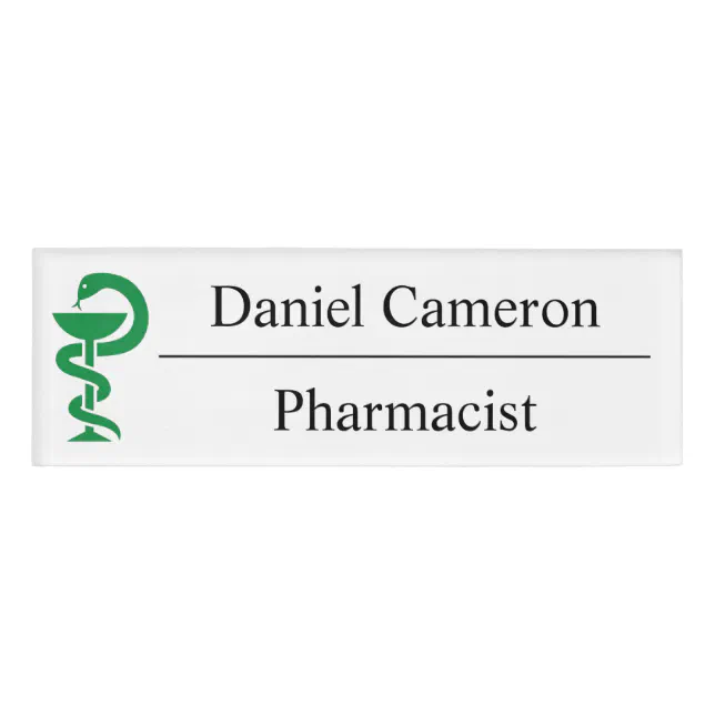 Personalized Pharmacist Name Tag | Zazzle