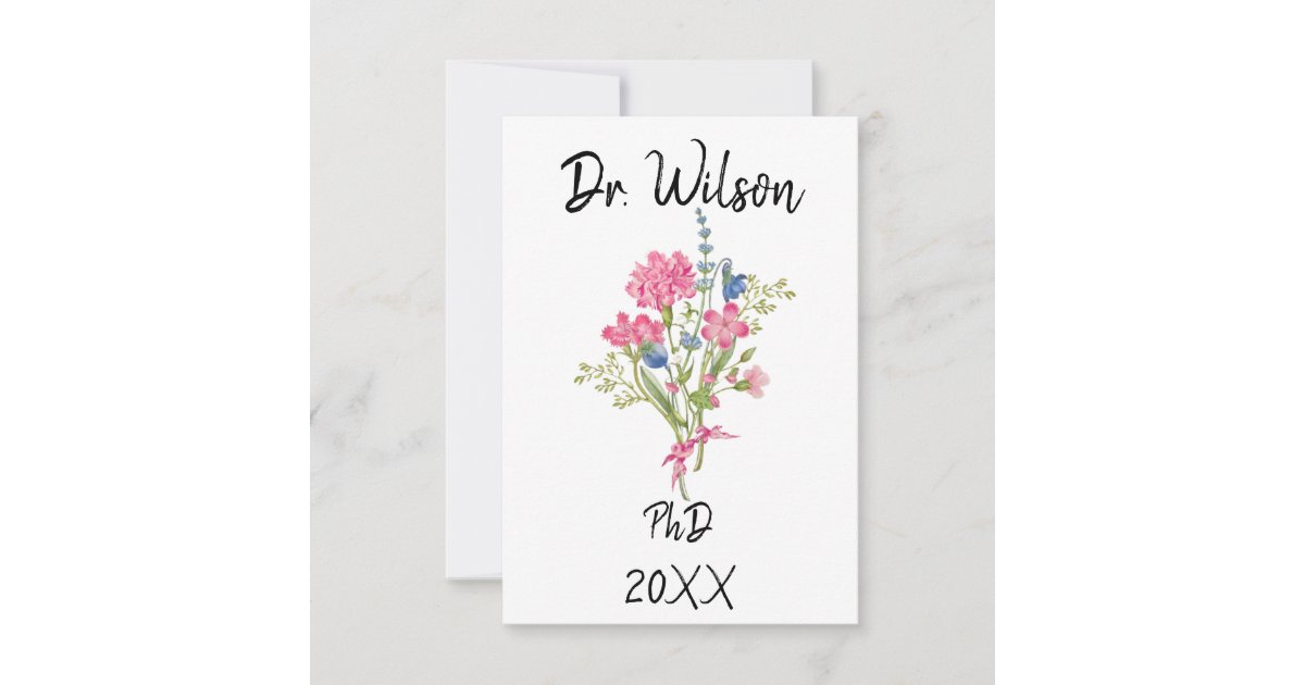 Personalized Phd Card, Doctorate Graduation | Zazzle