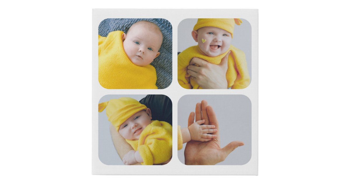 Personalized Photo and Frame Faux Canvas Print | Zazzle