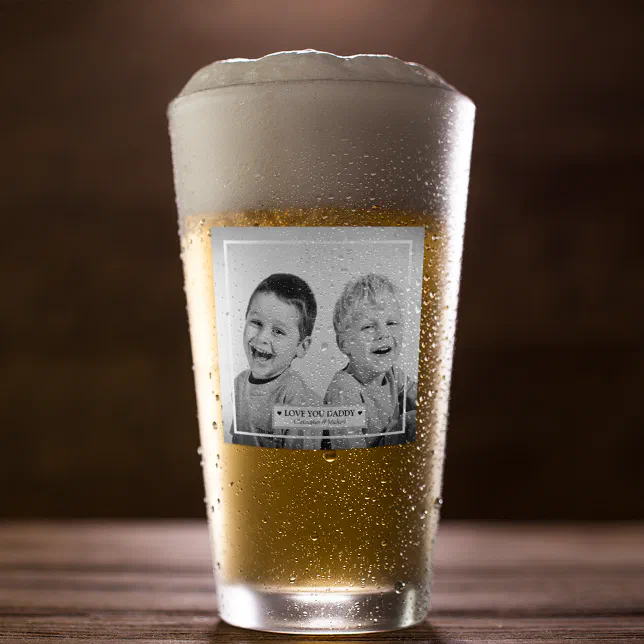 Personalized Photo And Message Glass | Zazzle