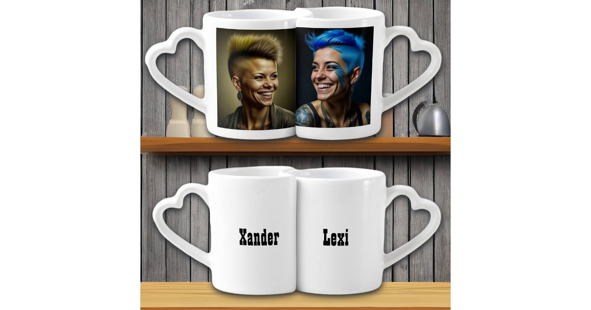 Personalized Photo And Names Lgbtqia Coffee Mug Set Zazzle