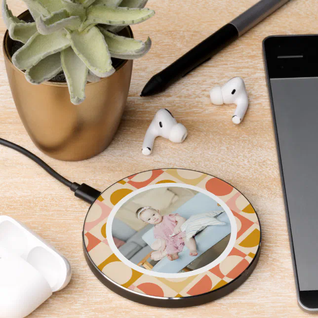 Personalized Photo and Pattern Wireless Charger | Zazzle