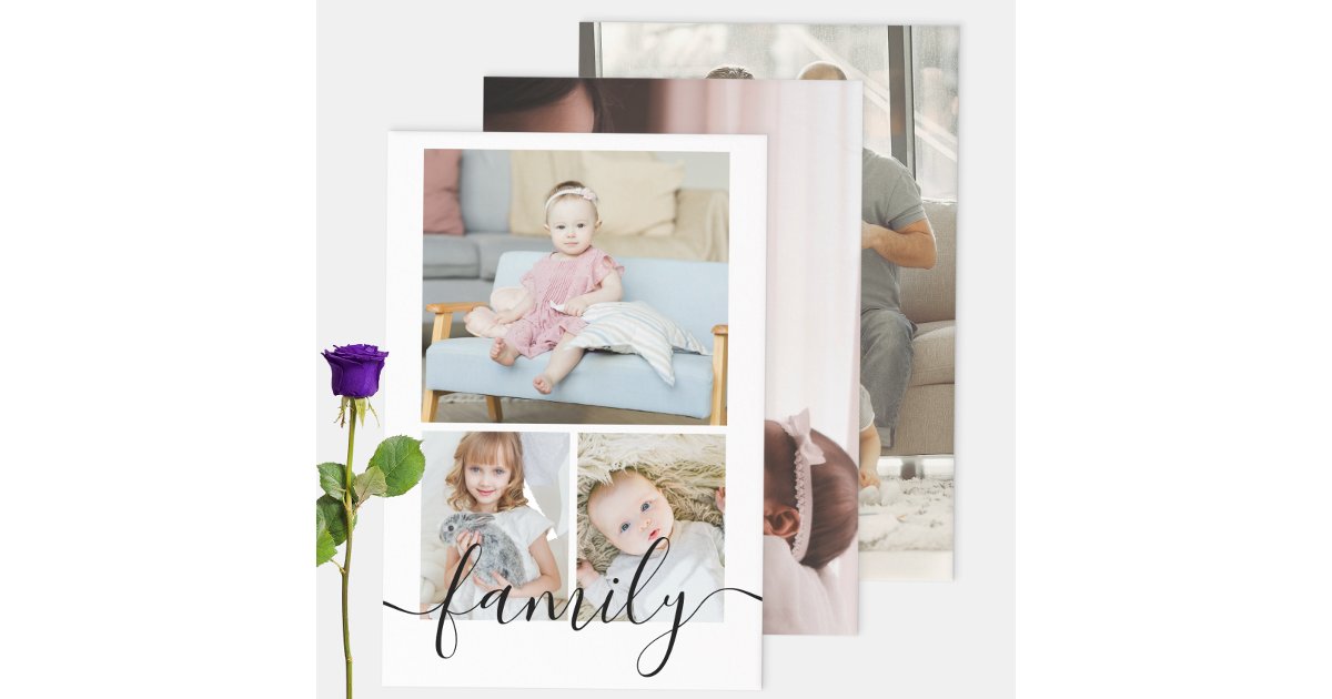 Personalized Photo and Text 3 Paper Posters | Zazzle