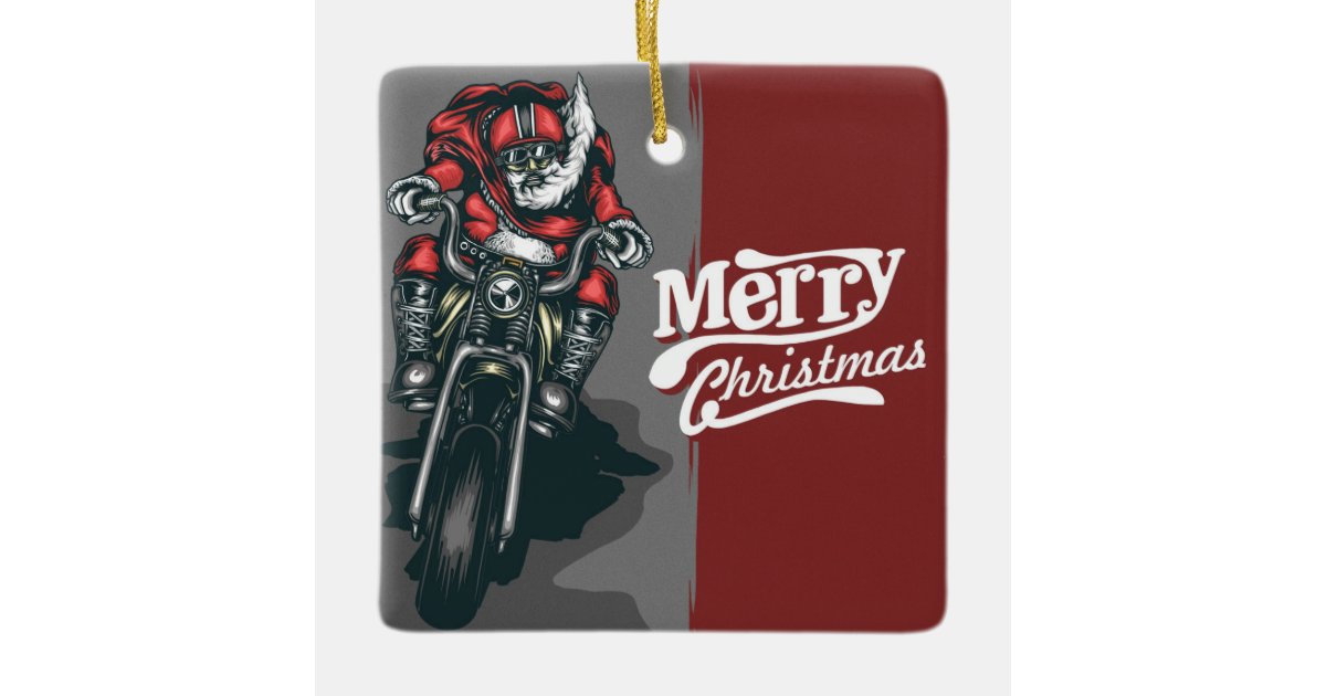 Personalized Photo and Text Custom Christmas Ceramic Ornament | Zazzle