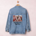 Personalized Photo and Text Denim Jacket | Zazzle