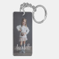 Personalized Photo and Text Double Sided Keychain | Zazzle