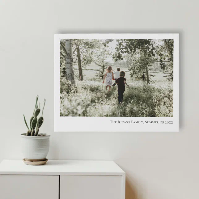 Personalized Photo and Text Faux Canvas Print | Zazzle