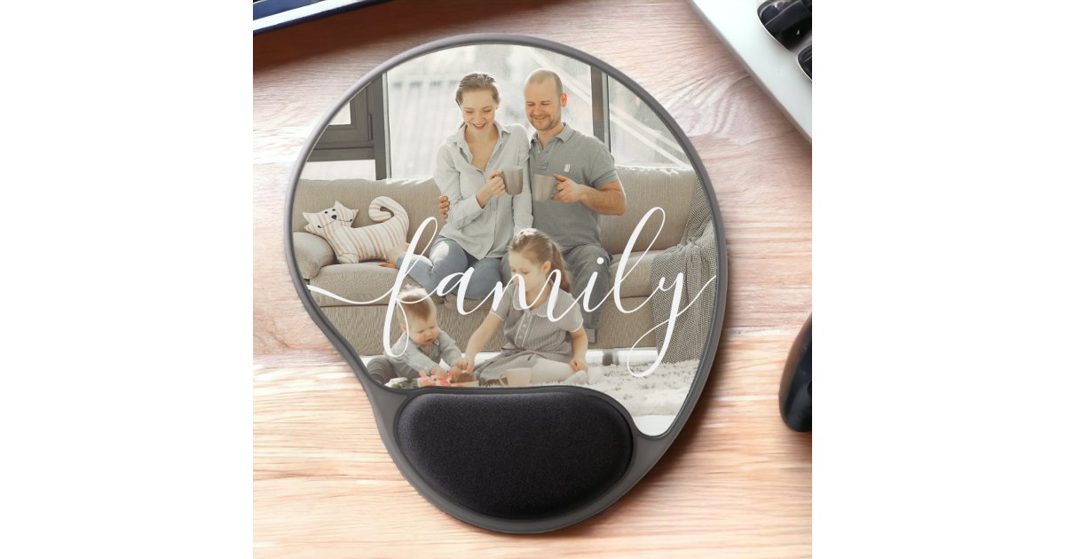 Personalized Photo and Text Photo Gel Mouse Pad | Zazzle