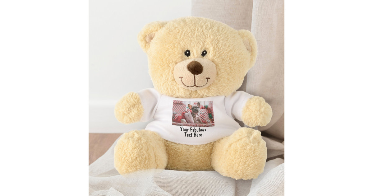Personalized Photo and Text Teddy Bear | Zazzle