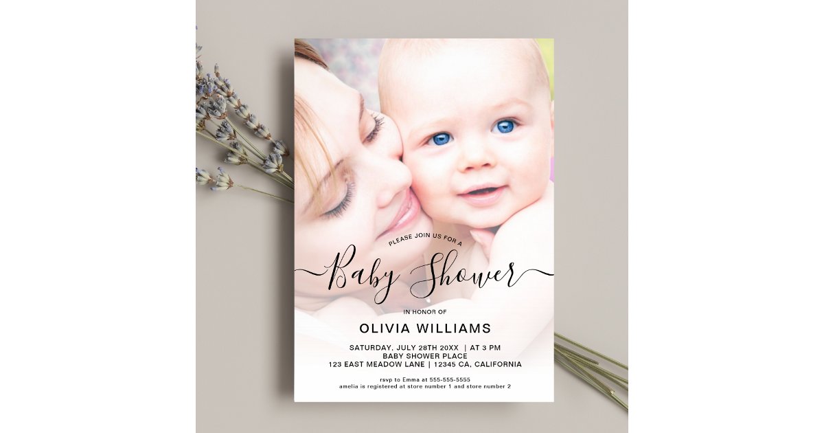 Personalized Photo Baby Shower Invitation | Zazzle