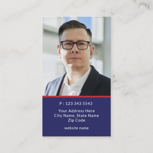 Personalized Photo (back side) Campaign Election Business Card | Zazzle