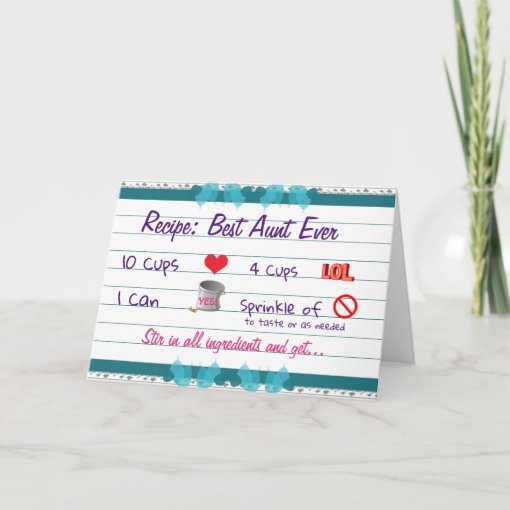 Personalized Photo Best Aunt Ever Birthday Card | Zazzle