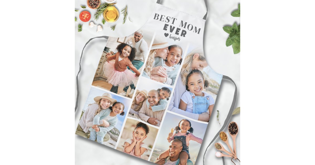 Personalized Photo Best Mom Apron | Zazzle