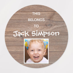 Personalized Photo Boy - Kid's Labels | Zazzle