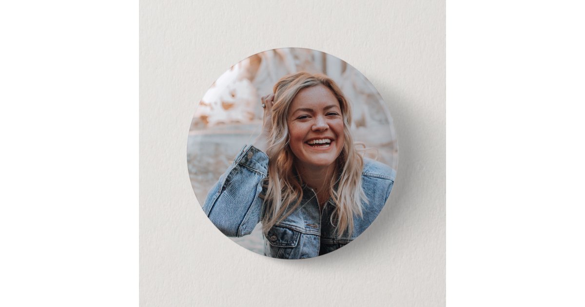 Personalized Photo Button | Zazzle