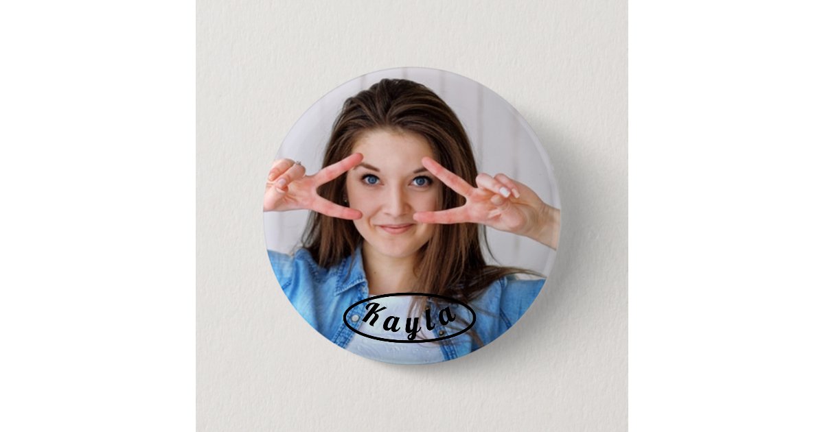 Personalized Photo Buttons | Zazzle