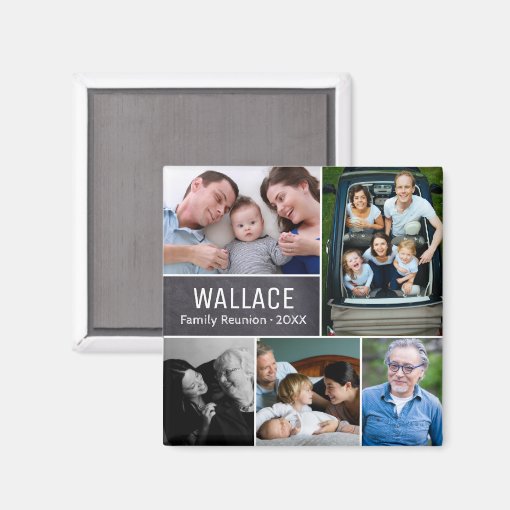 Personalized Photo, Chalkboard, Family Reunion Magnet | Zazzle