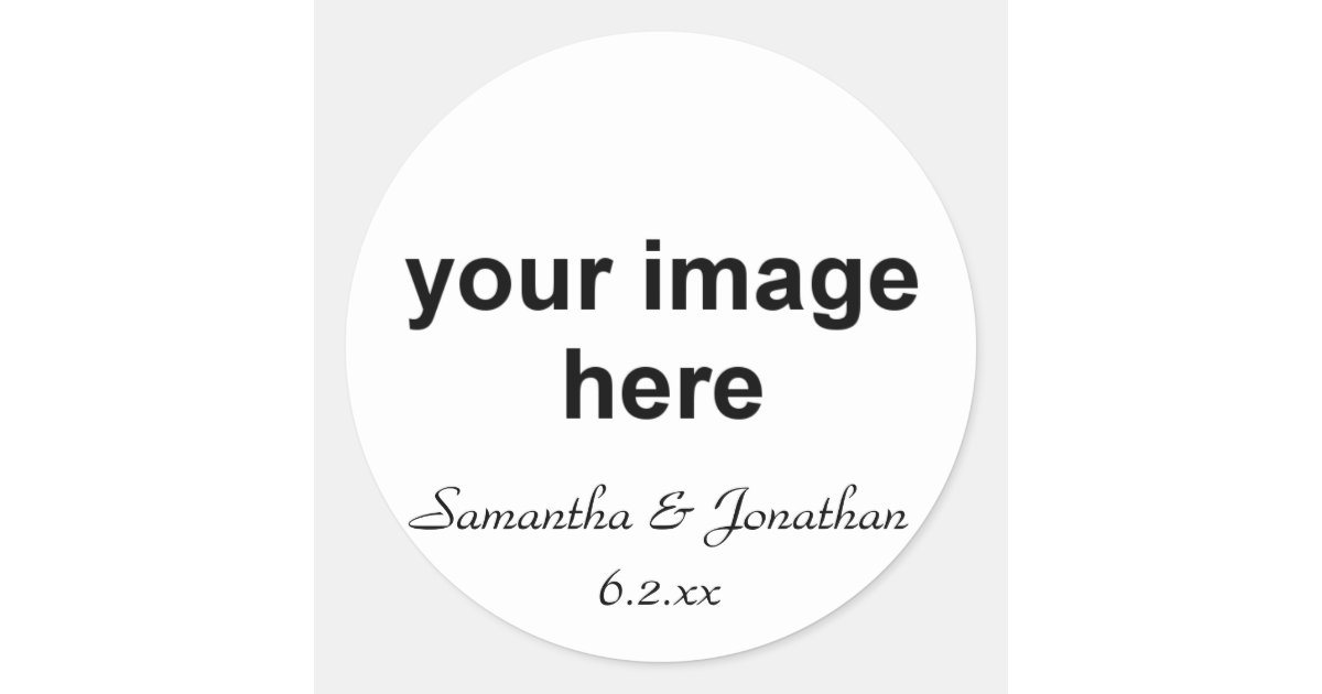 Personalized Photo Classic Round Sticker | Zazzle