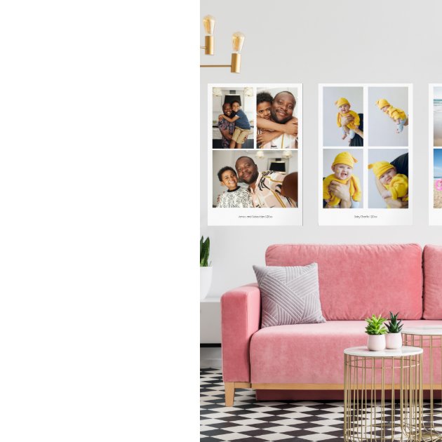Personalized Photo Collage and Text Wall Art Sets | Zazzle