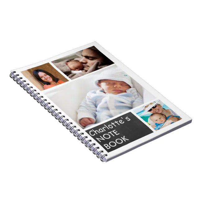 Personalized Photo Collage Custom DIY Notebook | Zazzle