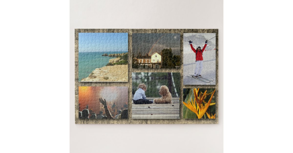 Personalized Photo Collage Custom Jigsaw Puzzle | Zazzle