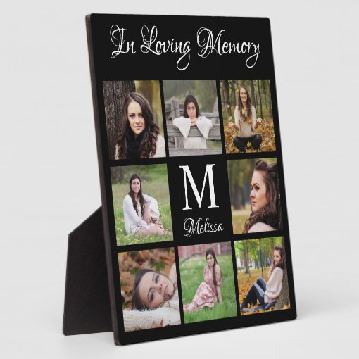 Personalized Photo Collage In Loving Memory Plaque | Zazzle