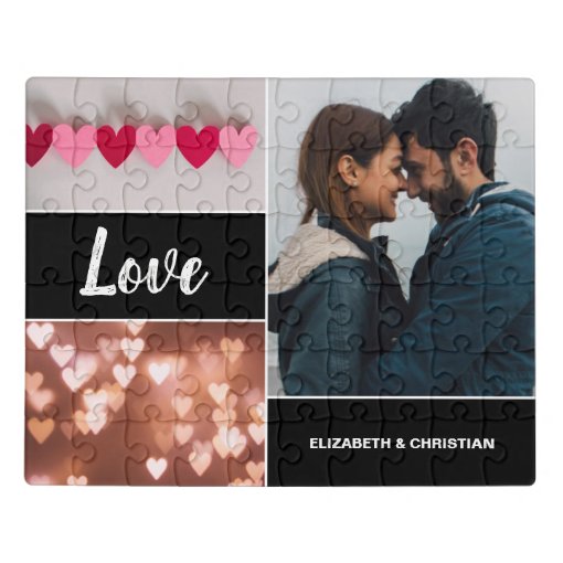 Personalized Photo Collage Love Boyfriend Gift Jigsaw Puzzle | Zazzle