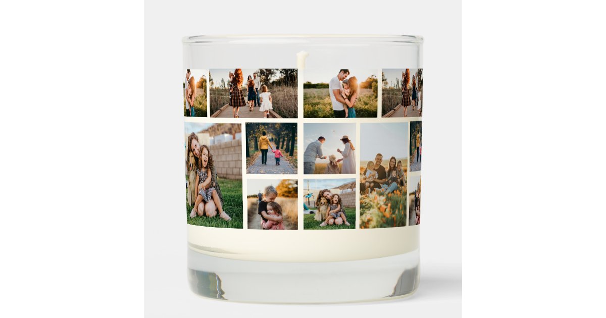 Personalized Photo Collage Scented Candle | Zazzle