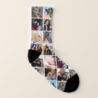 Personalized Photo Collage Socks | Zazzle