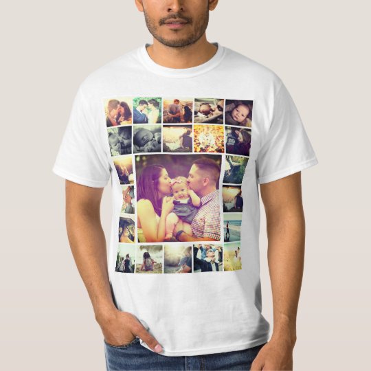 Personalized Photo collage T-Shirt | Zazzle.com