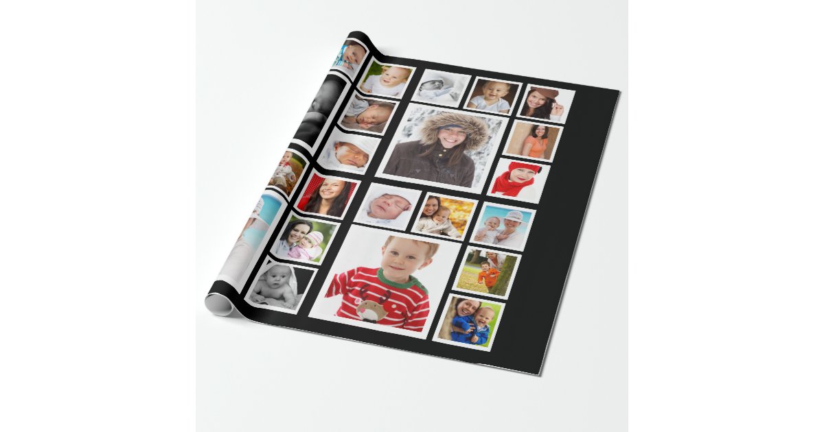 Personalized Photo Collage Wrapping Paper | Zazzle