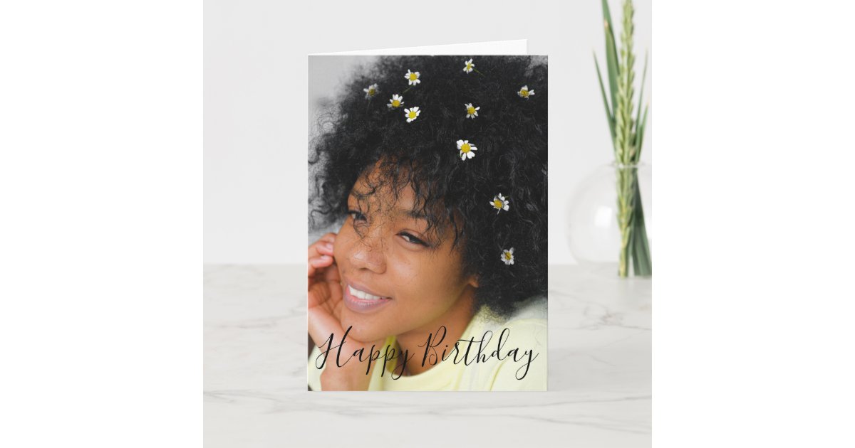 Personalized Photo Custom Happy Birthday Card | Zazzle