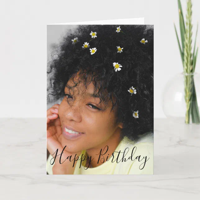 Personalized Photo Custom Happy Birthday Card | Zazzle