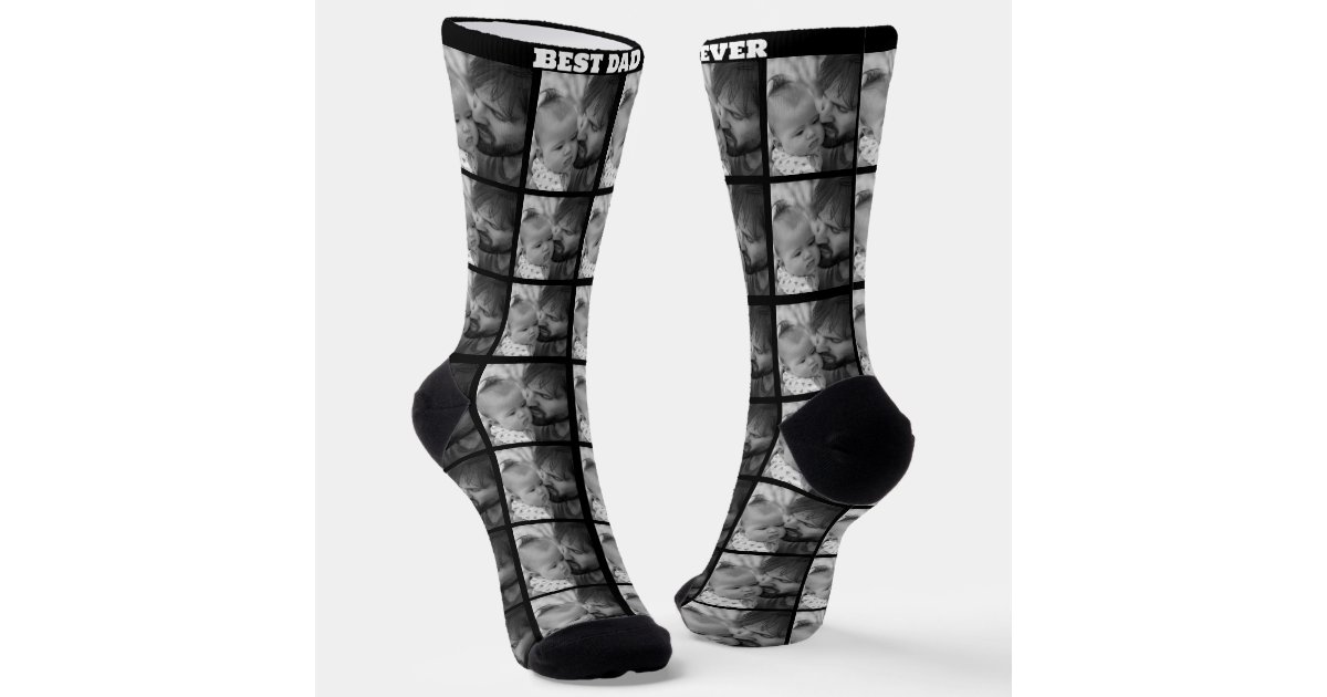 Personalized photo custom picture and text socks | Zazzle