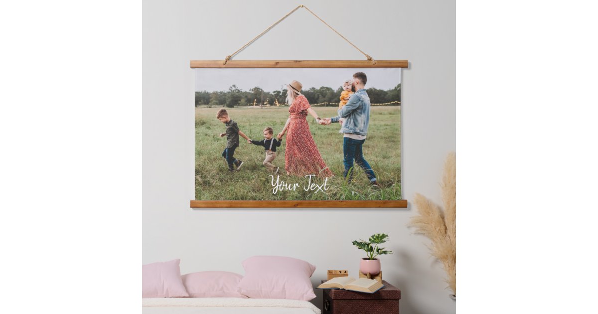 Personalized Photo & Custom Text Template Hanging Tapestry | Zazzle